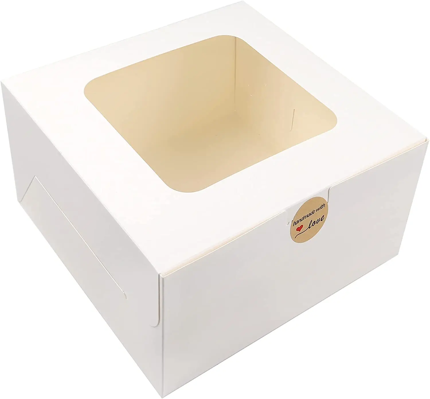 Cake Boxes With Window 24pcs 10x10x5 Inches White Bakery Boxes Cajas ...