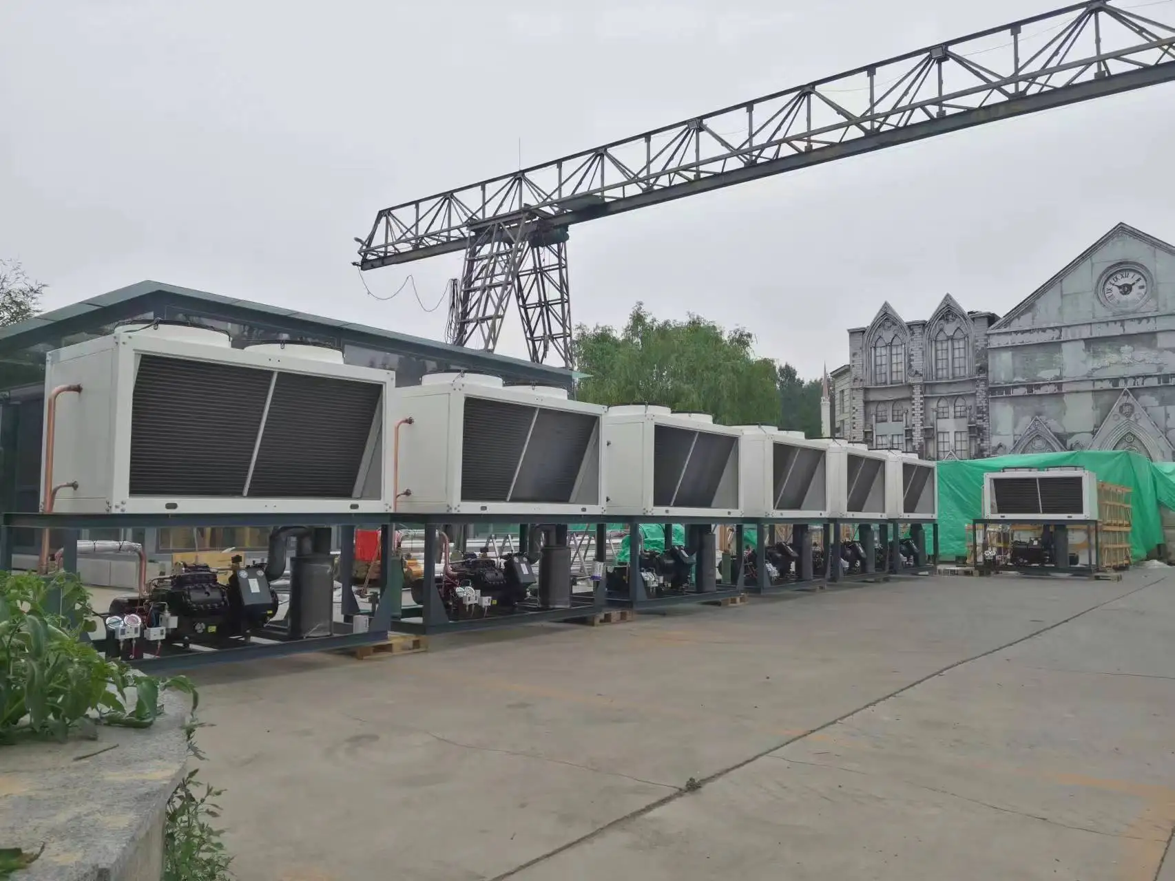 Medical Industrial Piston Compressor Air-cooled Unit 3hp Cold Room ...