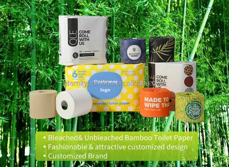 Pure Bamboo Toilet Paper - Soft, Eco-Friendly, and Durable