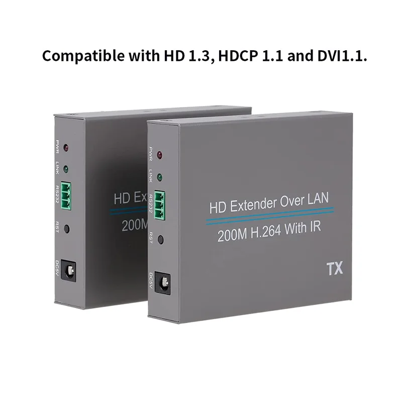 200M HDMI Extender - 3D 1080P over LAN Cat5e Cat6 with IR RS232