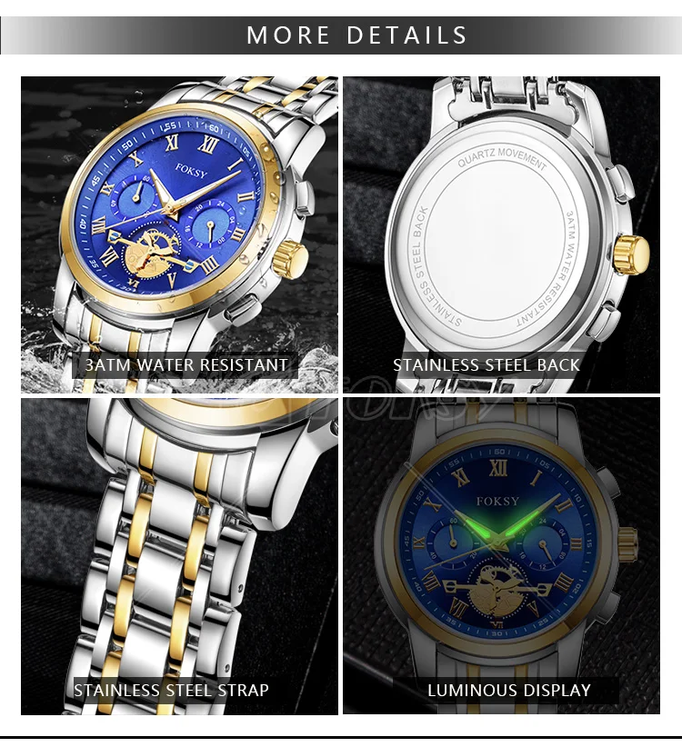 Custom High Quality Designer Stainless Steel Montre Quartz Luxury ...