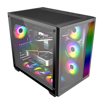 Gaming Atx Full Tower Pc Case With Tempered Glass Rgb Fan Mesh And ...