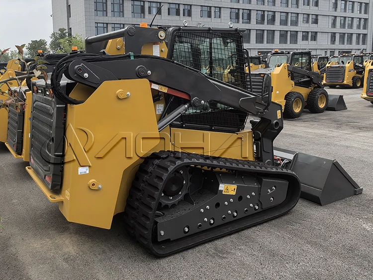 3TON Electric Mini Skid Steer Loader with Multiple Attachments Crawler ...