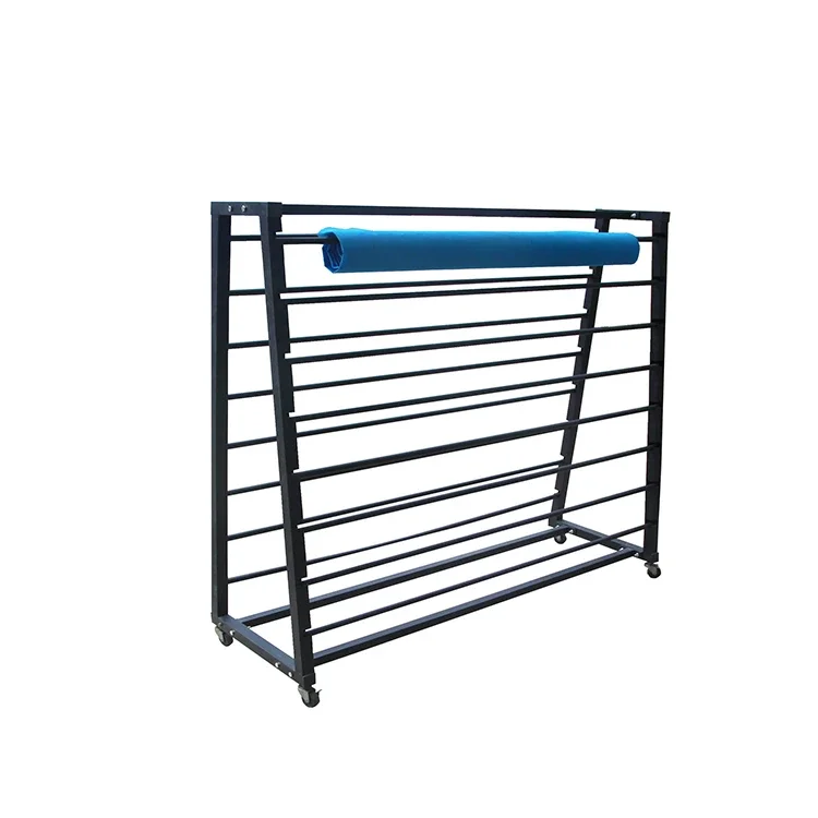 Custom Metal Fabric Roll Display Rack - Waterproof & Durable