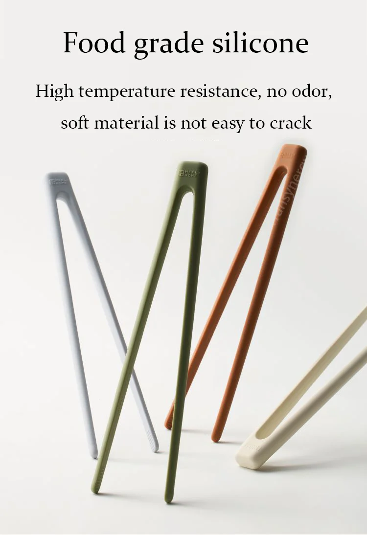 11in Extended Barbecue Tongs Kitchen Fried Steak Food Bread Silicone ...