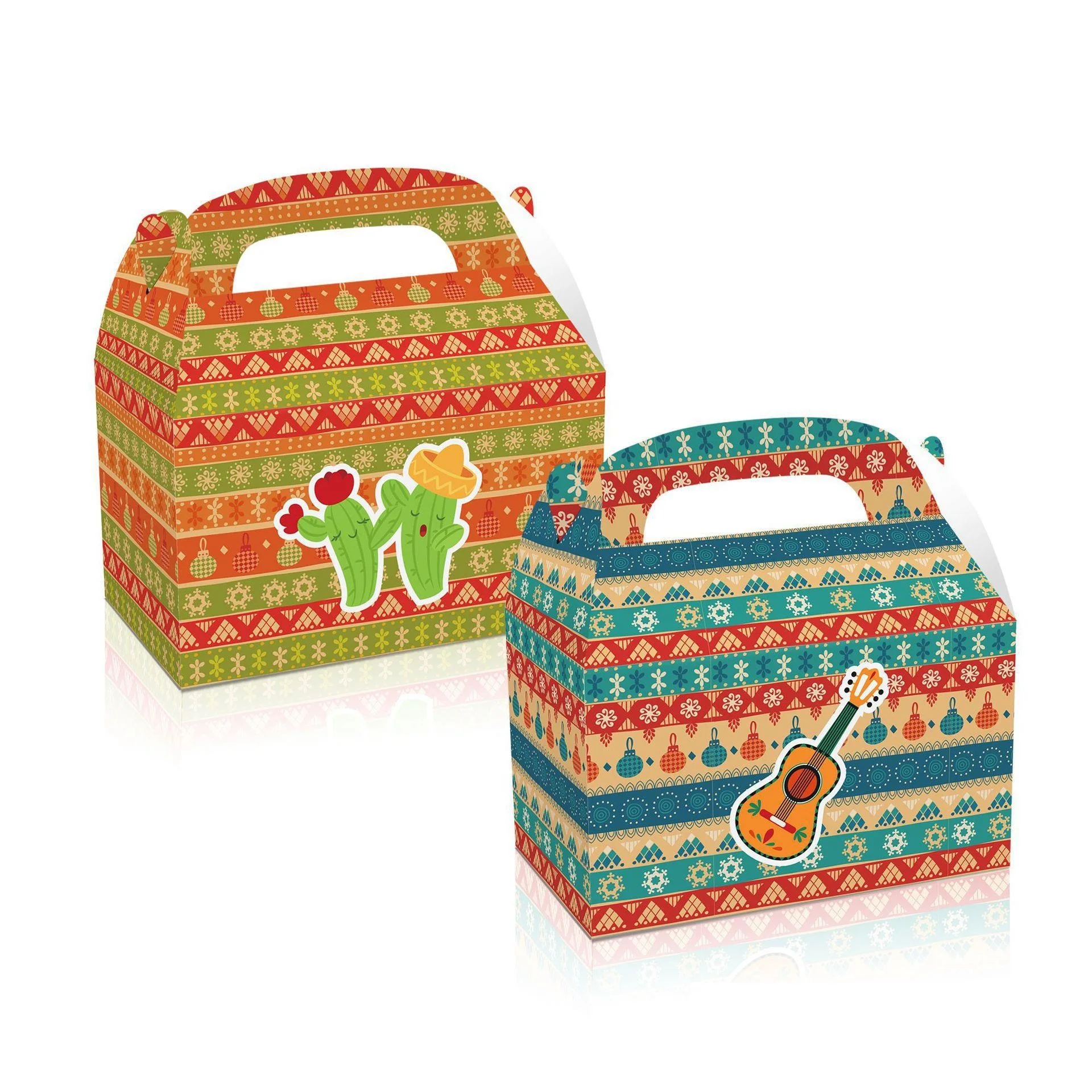 12Pcs Mexican Fiesta Treat Boxes Mexican Themed Goodie Boxes Mexican ...