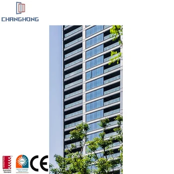 Aluminum Wall System Double Tempered Full Glass Curtain Wall - Buy Wall ...