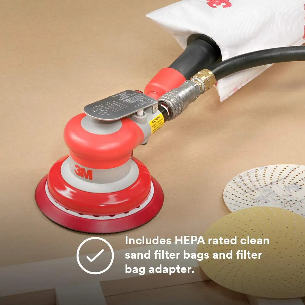 3M Air Random Self-Generated Vacuum Random Orbital Sander 20319 5 in 3/ ...