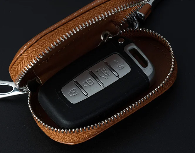 Genuine Leather Key Chain Holder Rfid Car Key Case - Buy Car Key Case ...