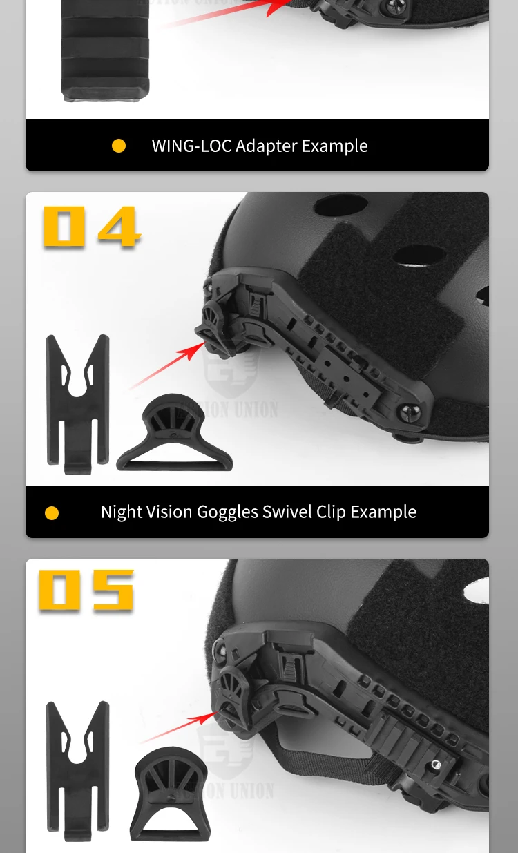 Action Union Multifunction Device Rail Adapter Kit for Helmets