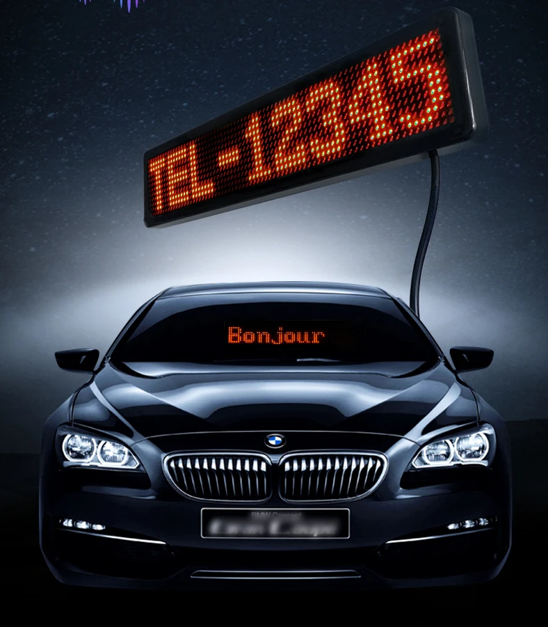Car Scrolling Advertising Message Sign Board Programmable LED Display ...