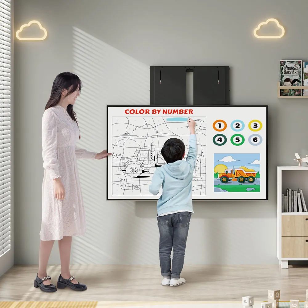 Customizable Manual Height-Adjustable Display Wall Mount