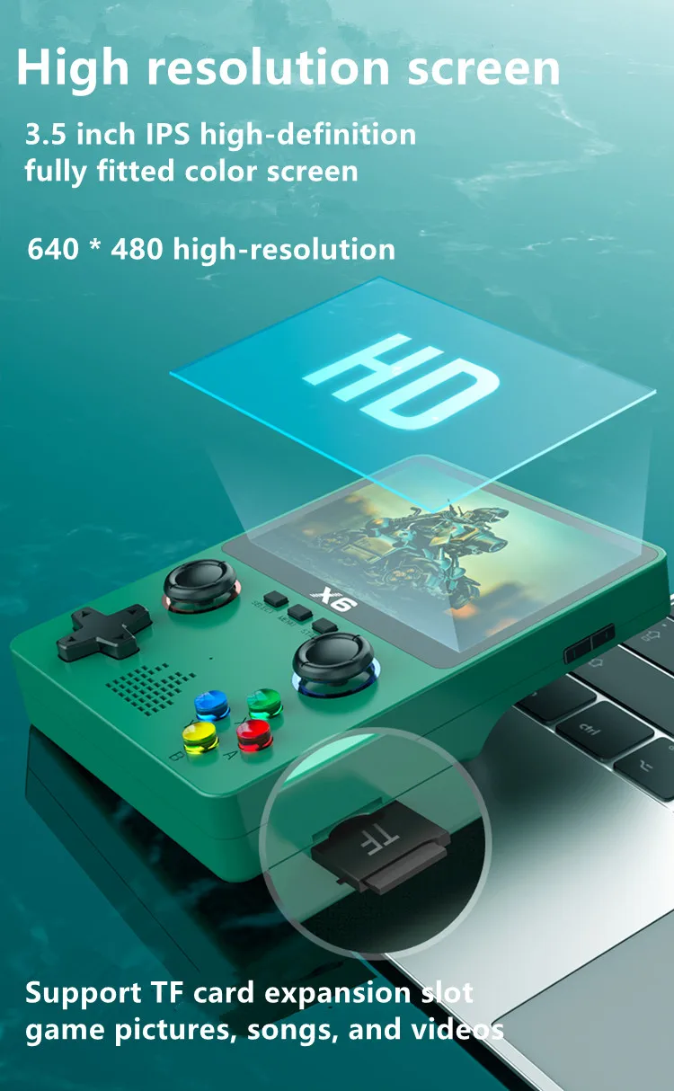 High Quality X6 Handheld Game Console With Dual 3d Joystick 3.5 Inch ...