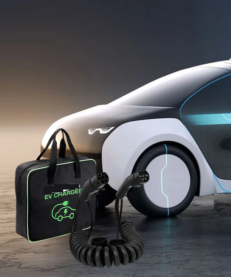 16a/32a Sae J1772 Ev Plug Type 1 To Type 2 Ev Coiled Cable Ev Charging ...