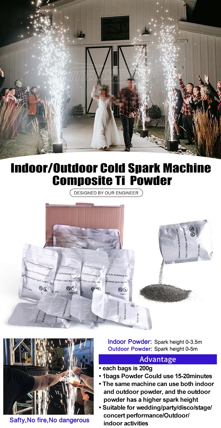 Marslite 200g Cold Spark Machine Powder - Ideal for Indoor & Outdoor ...