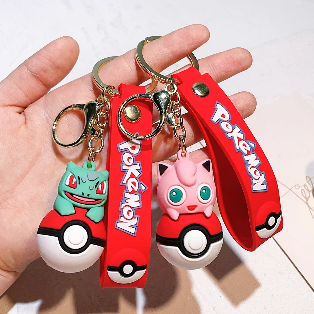 2024 New Pokeball Pokemoned Cartoon Keychains Squirtle Charmander ...
