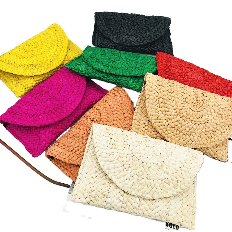 2024 spring summer Simple Woman Straw Handbags Handmade Cosmetic ...