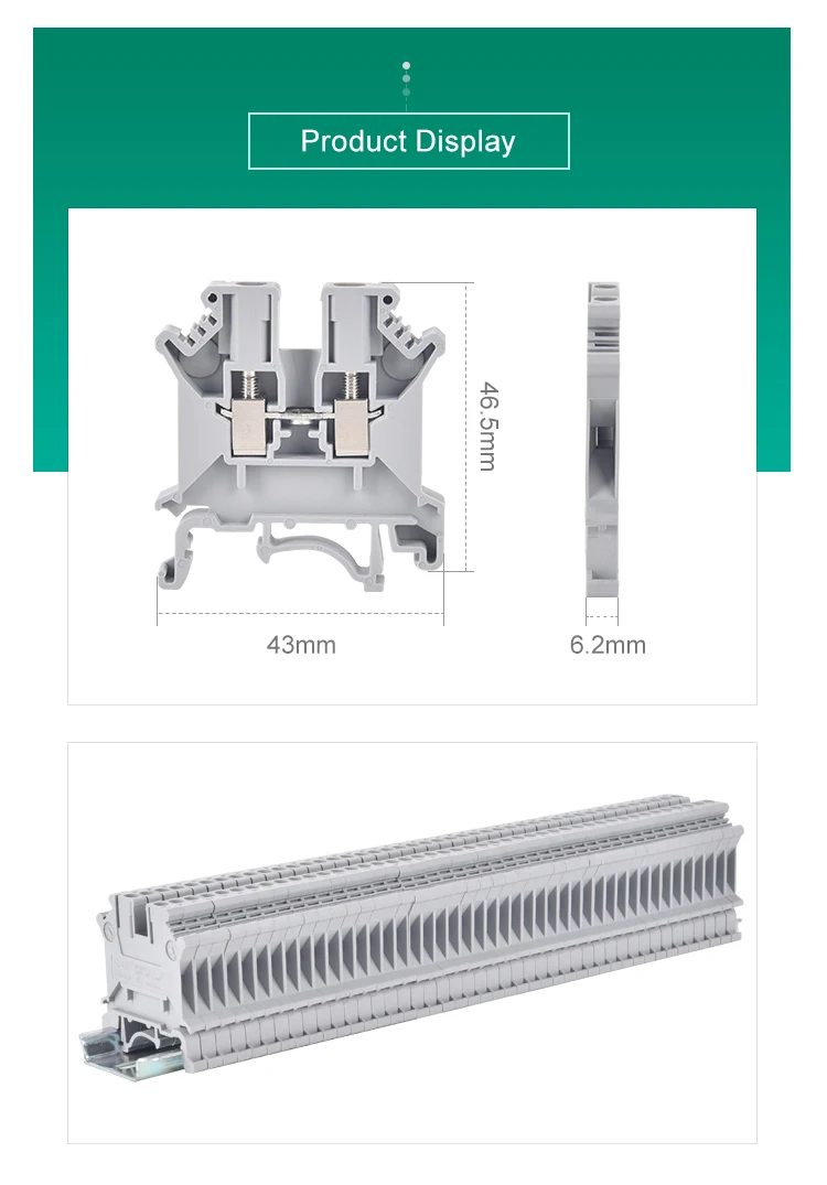 Universal Terminal Block Suk-4 Uk5n Din Rail Screw Terminal Tb Panel Mount Contact - Buy ...