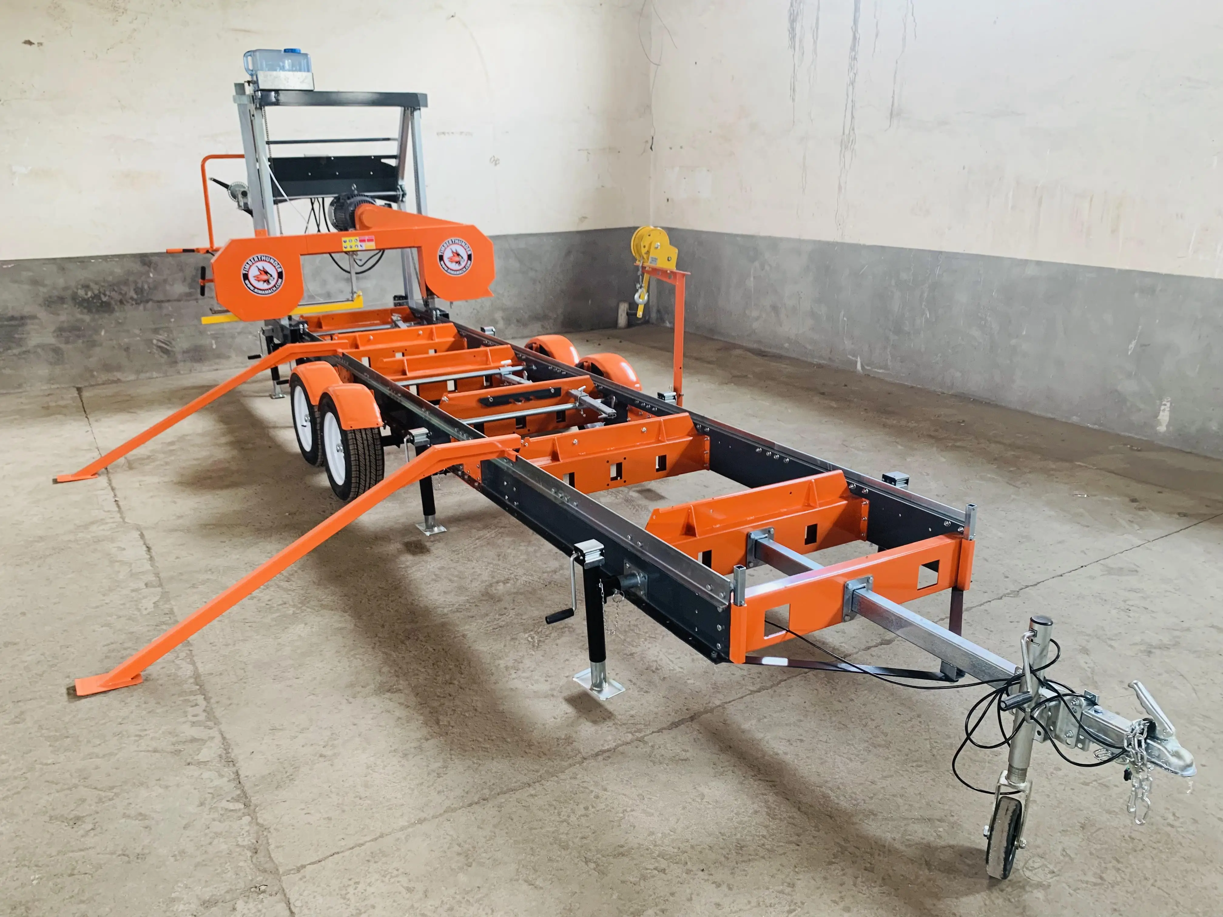 Portable Sawmill 27HP Gasoline 4pc Frame 6m Track for Wood Cutting ...