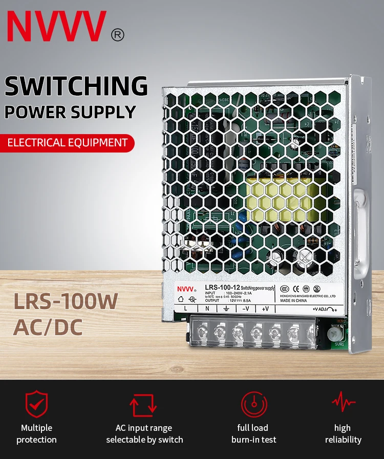 Nvvv Lrs-100-12 12v 100w Industrial Power Single Output Smps 8.3a Slim ...