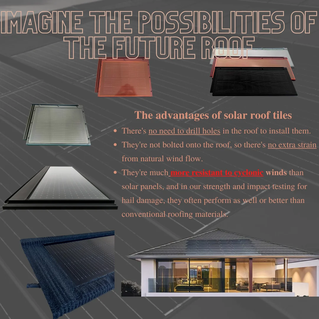 BIPV Solar Roof Tiles - Efficient Photovoltaics for Homes