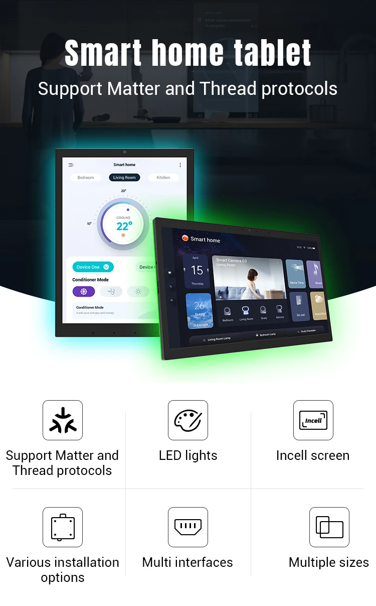 Intelligent Home Control Panel - Android System with Wifi