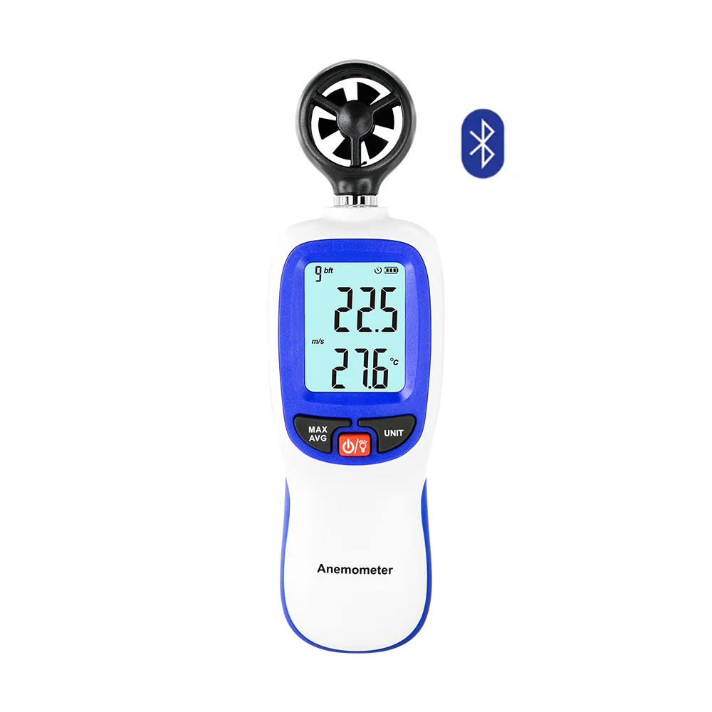 Digital Anemomete Bluetooth Handheld Air Velocity Meter Data Reading ...