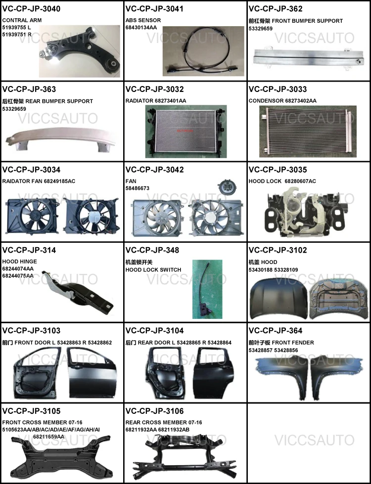 吉普指南针2017-2019汽车散热器风扇OEM 68249185AC| Alibaba.com