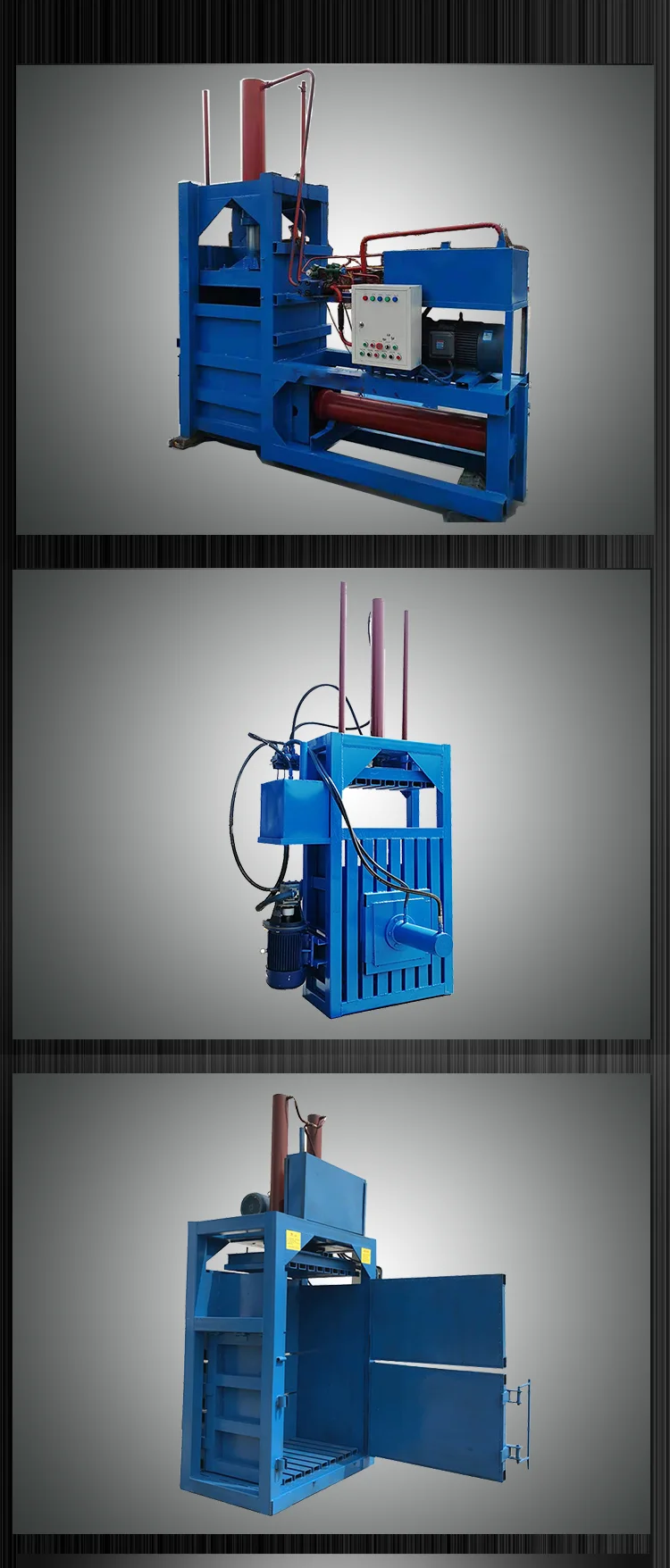 Automatic Vertical Hydraulic Carbpard Baler Machine Hydraulic Baler ...