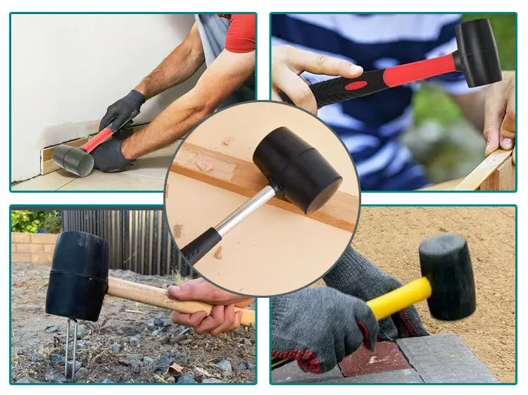 Custom Metal Handle Solid Rubber Sledge Mallet Floor Installation ...