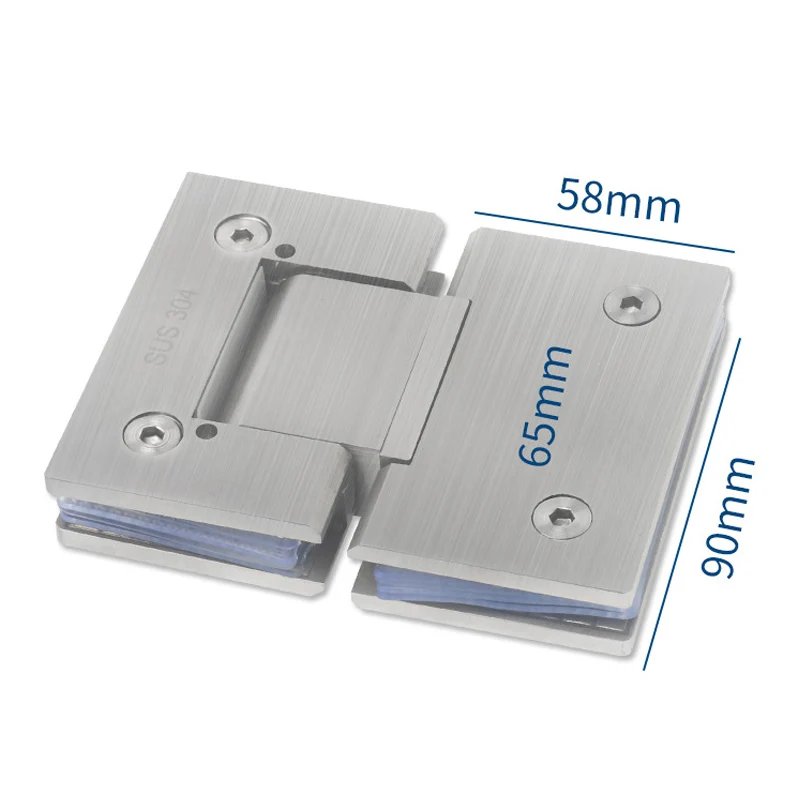 Modern Brushed Shower Room Glass Clamp 304 Stainless Steel Wall Mounted ...