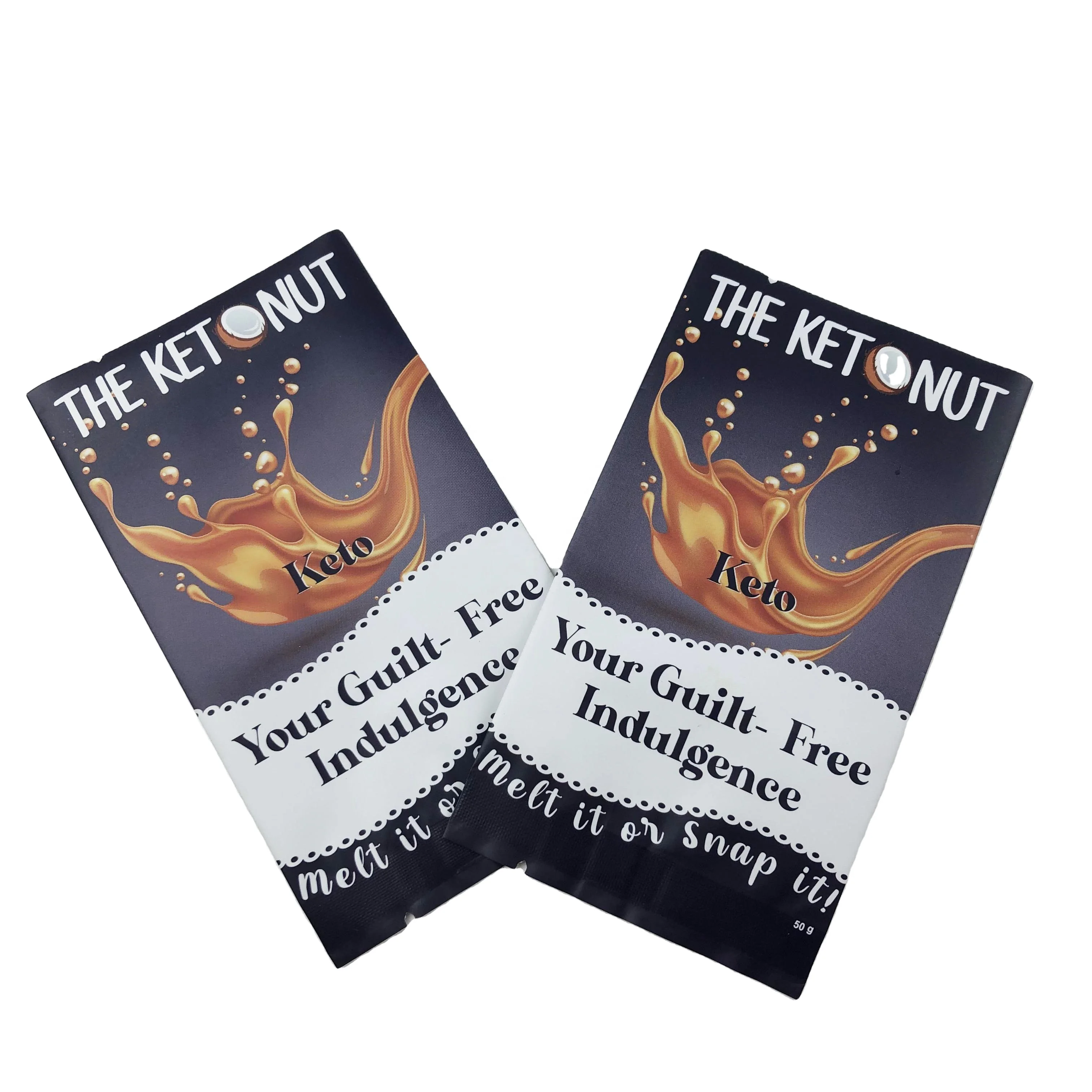 Custom Heal Seal Chocolate Snack Energy Bar Wrapper Biodegradable Paper ...