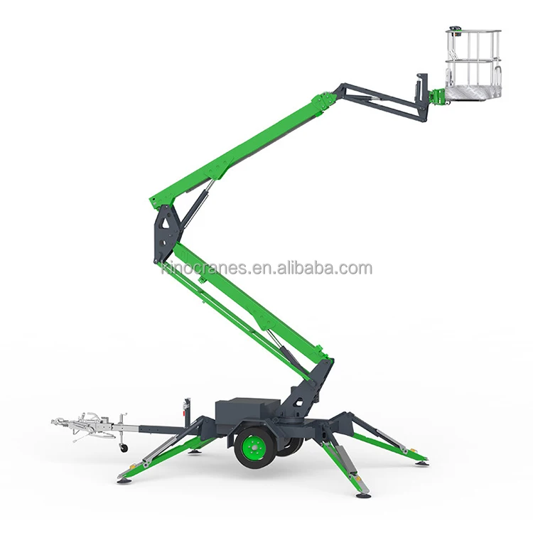Mini 360 Degree Rotation Aerial Work Platform Two Wheel Folding ...
