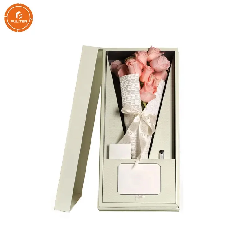 Customized Long Stem Preserved Roses Bouquet Boxes