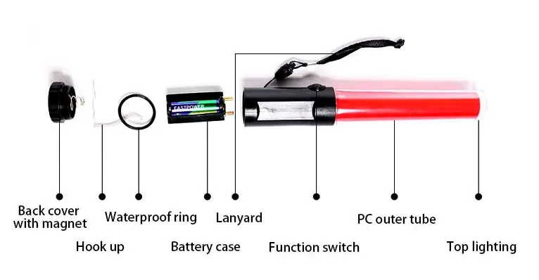 26cm Led Traffic Flashing Light Traffic Control Baton Light - Buy ...