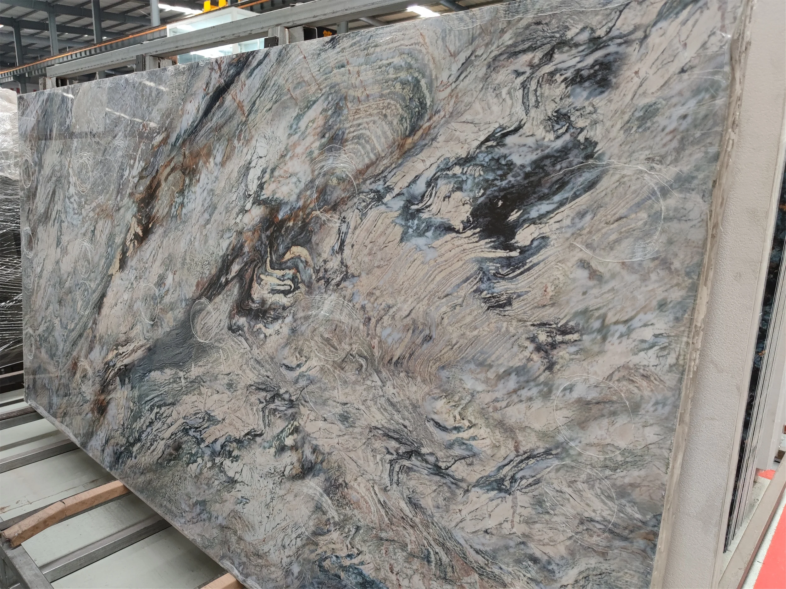 Colors Polished Marble Vein 1200*2400*6 Sintered Stone Slabs