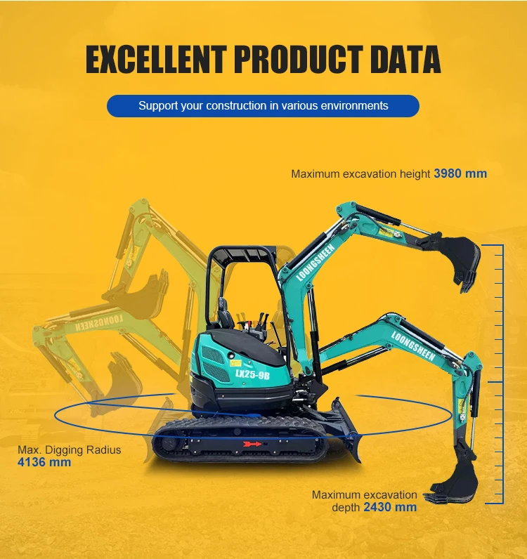 Mini Excavator Prices - 2.5 Ton Zero Tail Diggers for Sale