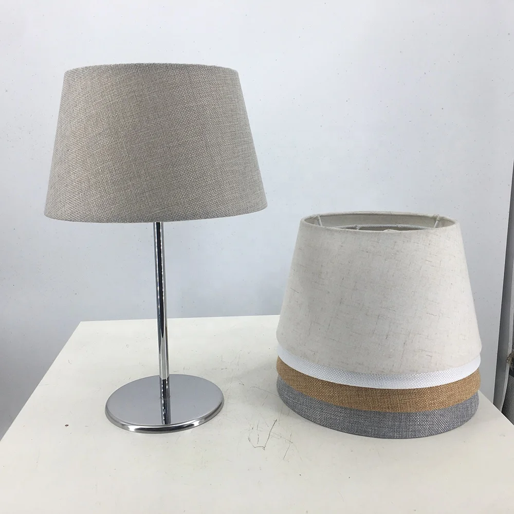 Oem Customized Modern Design Fabric Linen Lampshade & Frames For Table ...
