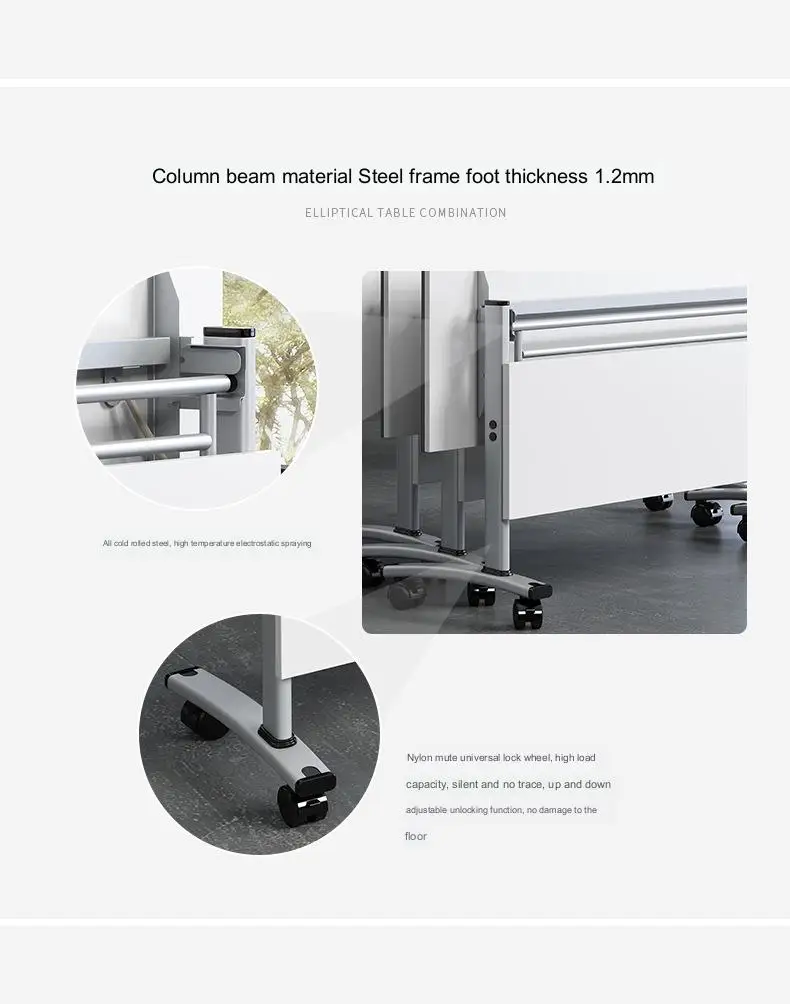 Modern Folding Portable Rectangular Office Desk Foldable School ...