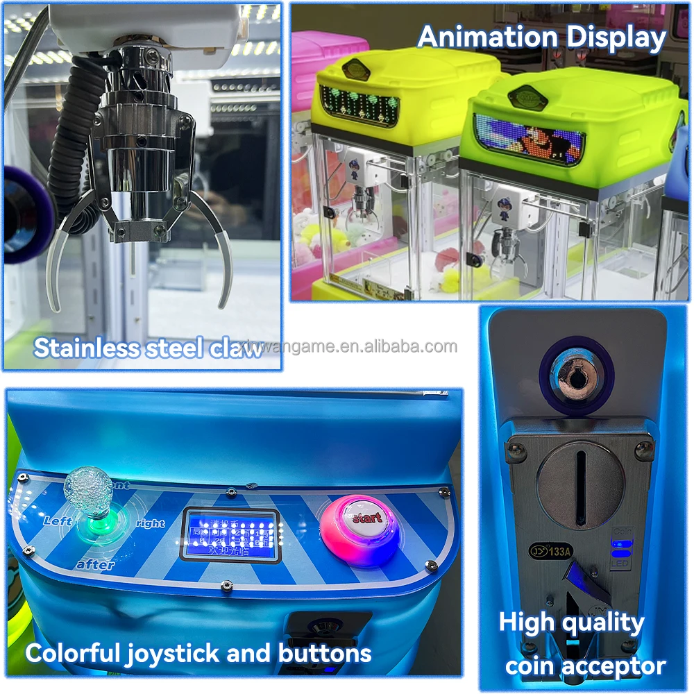 Mini Coin-Operated Crane Machine - Custom Peluche Vending
