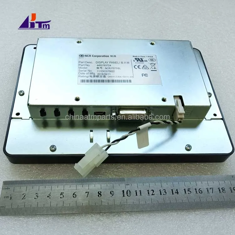 NCR 7 Inch LCD Display COP - ATM Machine Parts 445-0763724