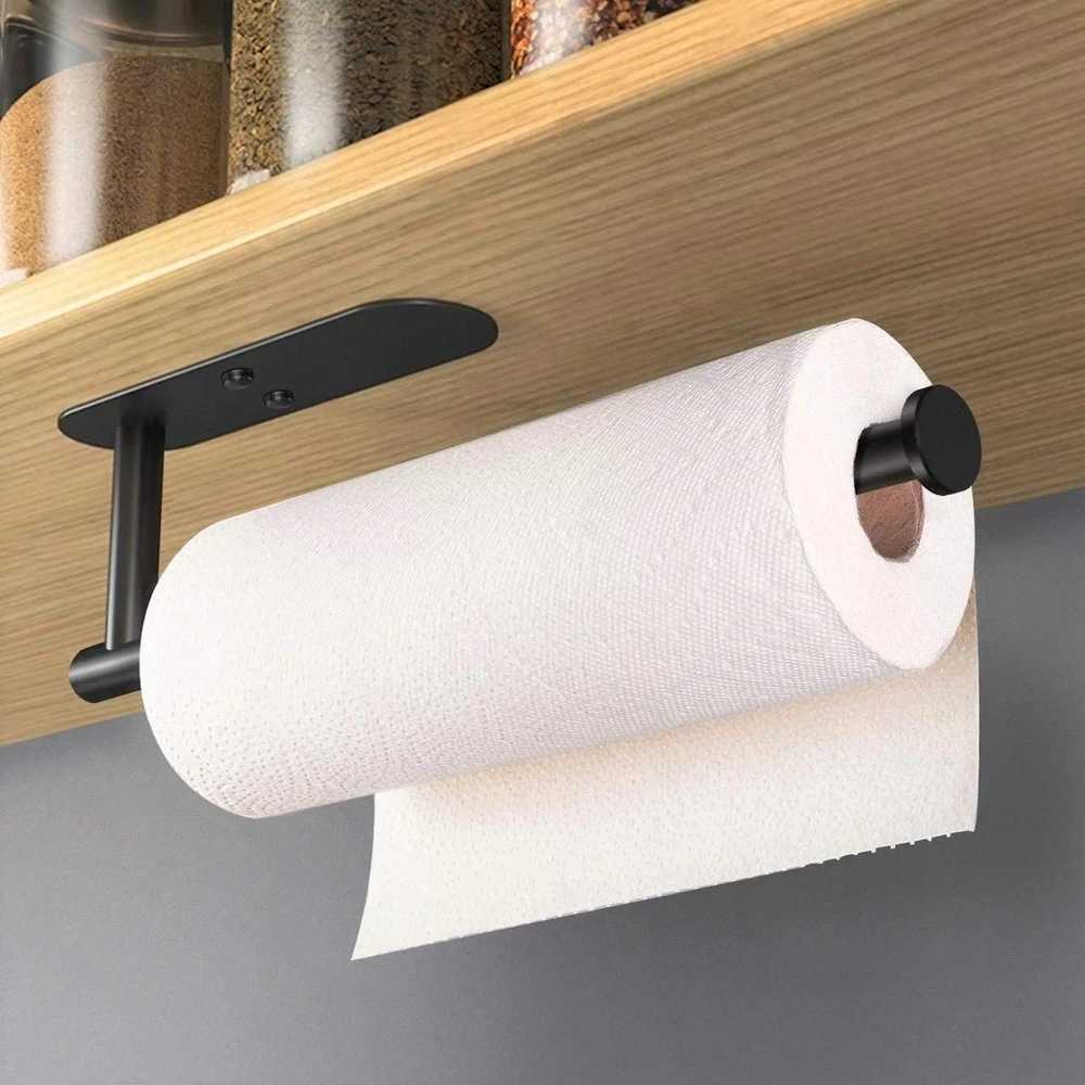 Wall Mount Paper Tissue Towel Roll Dispenser Under Cabinet Self ...