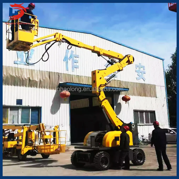 18m Mobile Folding Arm Curved Arm Lift Self Towing Articulated Arm Lift ...
