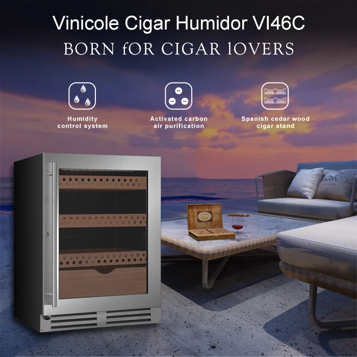 Vi46c Luxury Modern Inverter Compressor Cigar Humidor - Buy Cigar ...