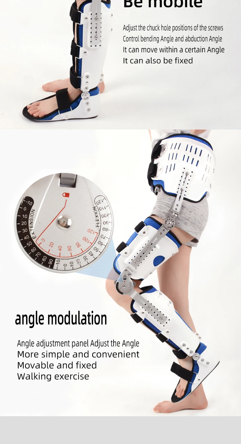 Adjustable Leg Brace by FENGYU - Hip Knee Ankle Foot Support
