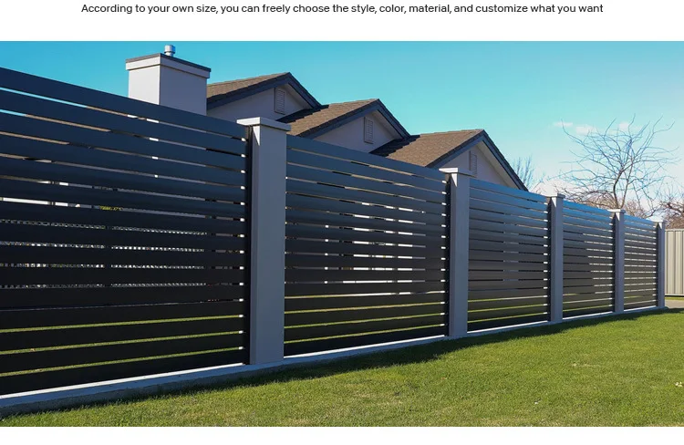 Modern Aluminum Profiles Backyard Outdoor Privacy Screening Fence Slat ...