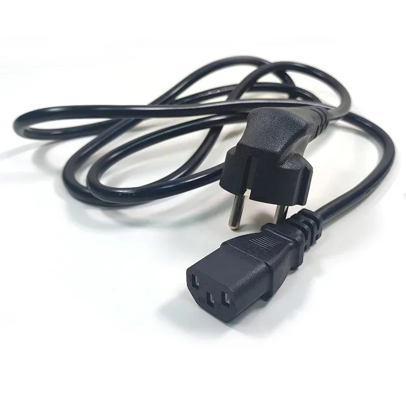 High Quality EU Power Cords - Reliable for Laptops & Desktops