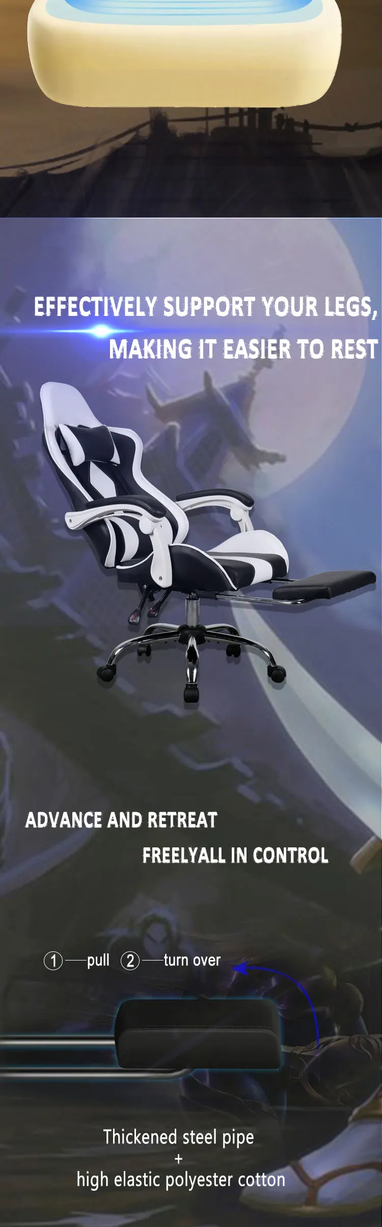 Executive Gaming Chair - Adjustable, Stylish, and Comfortable
