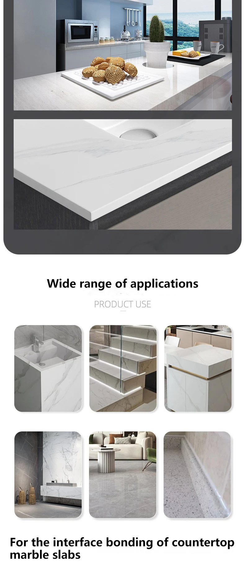 Sintered Stone Sealant Porcelain Tile Glue Epoxy Granite Glue Fast Drying Epoxy Quartz ...