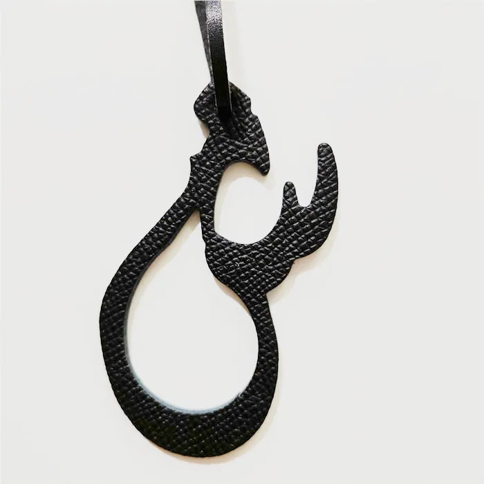 Arabic Letter Bag Charm - Trendy Leather Key Chain Gift